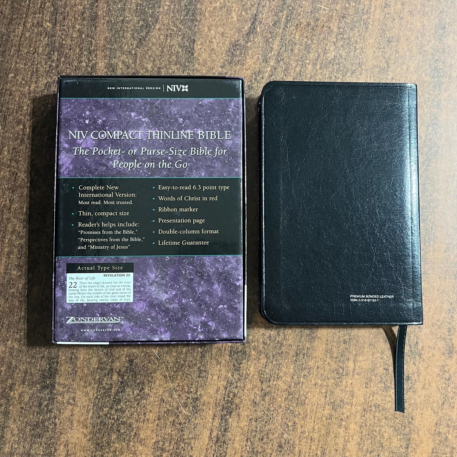 NIV 1984 Compact Thinline Bible - Black Bonded Leather -out of Print ...