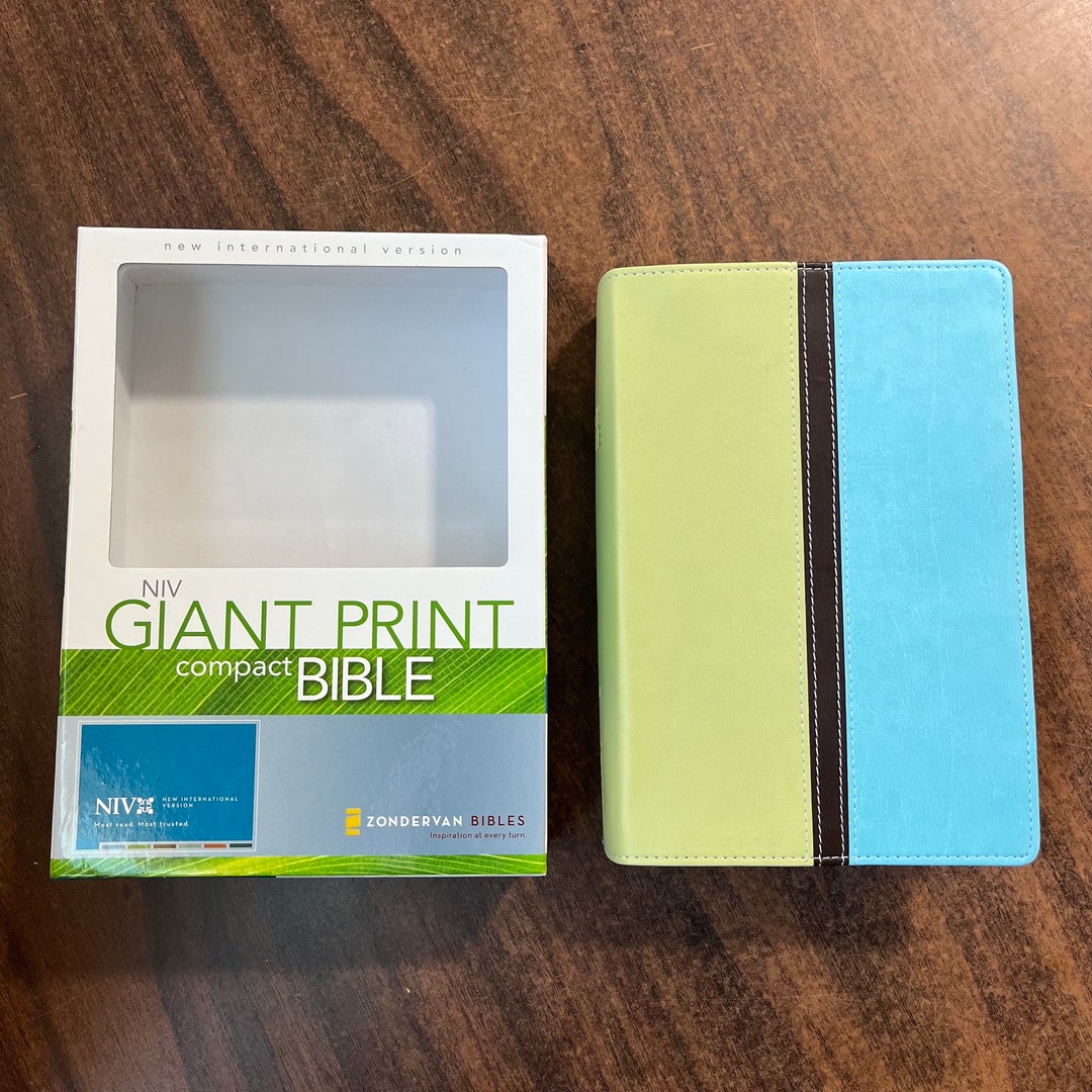 NIV 1984 Giant Print Compact Bible - Green / Turquoise Duotone - Out of ...