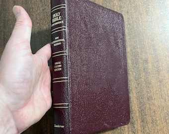 NIV 1984 Giant Print Reference Bible Burgundy Bonded Leather Out of ...