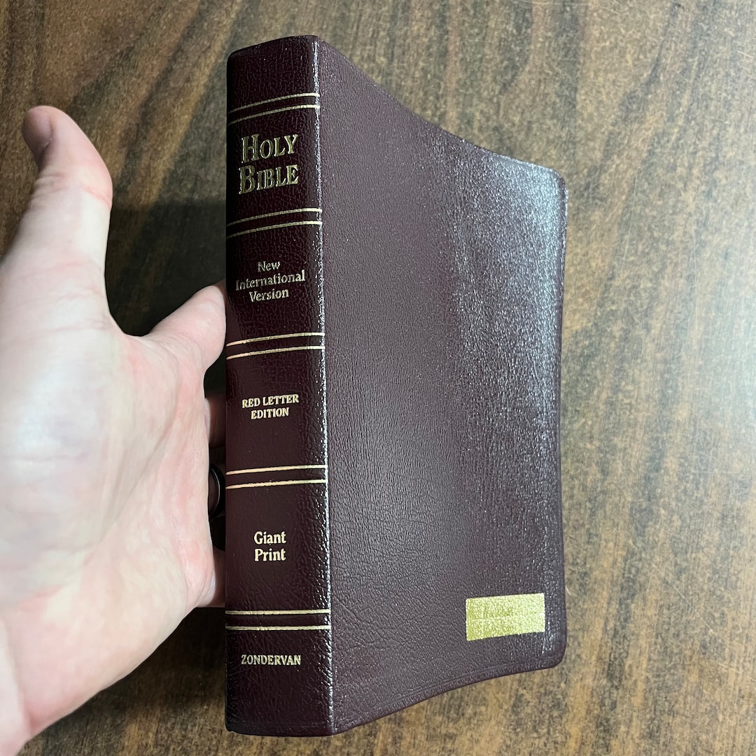 NIV 1984 Giant Print Bible - Burgundy Bonded Leather - Out of Print NIV ...