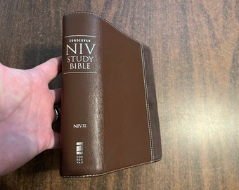NIV 1984 Cambridge Pitt Minion Bible Black Goatskin Genuine Leather out ...