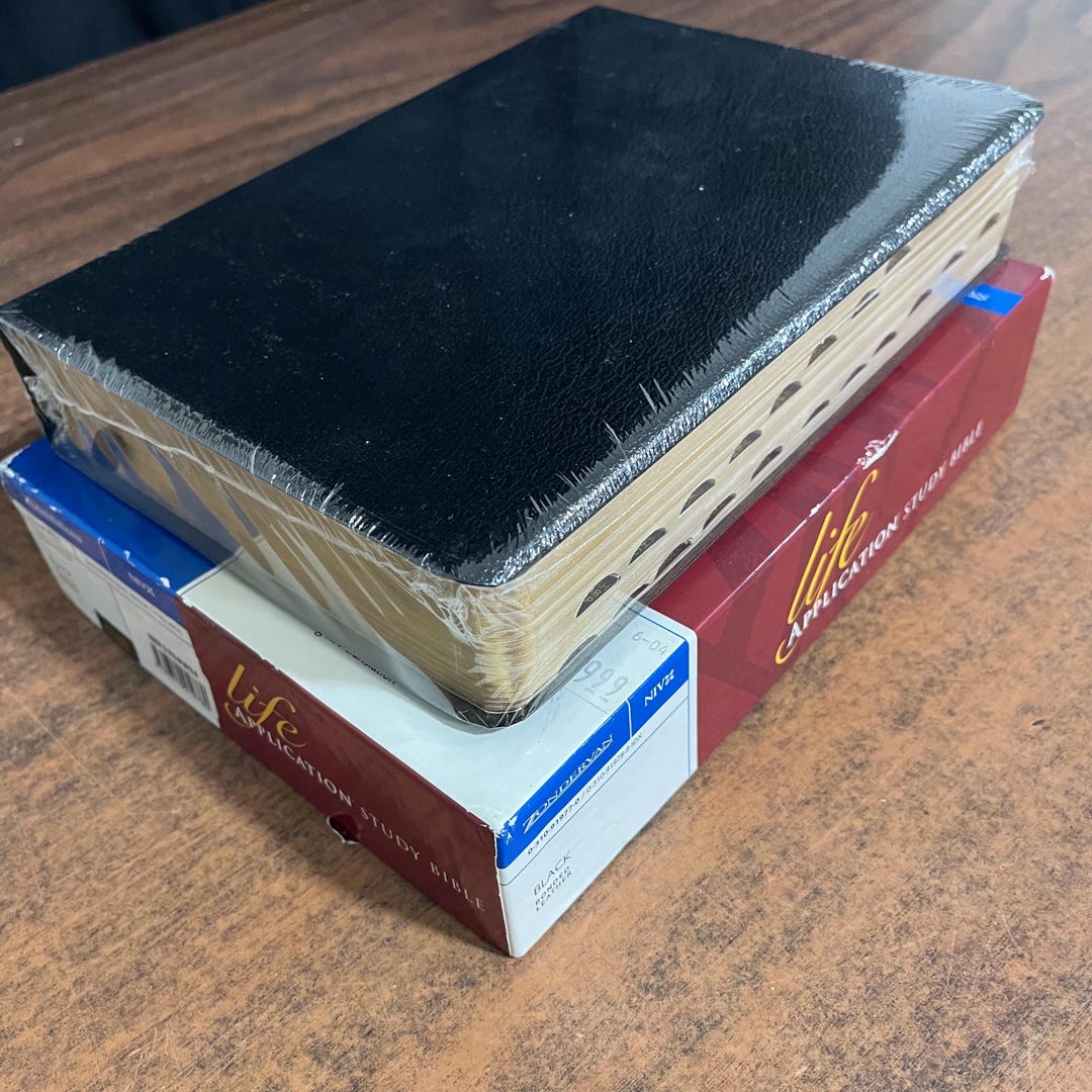 Sealed* NIV 1984 Life Application Study Bible Thumb Indexed - Black ...