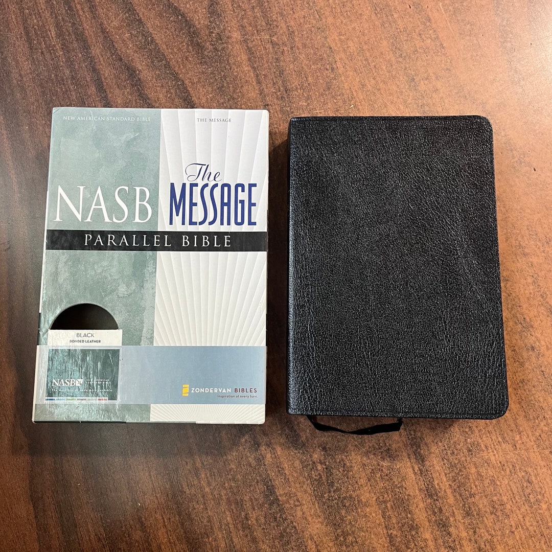 NASB 1995 / the Message 2002 Parallel Bible - Black Bonded Leather ...