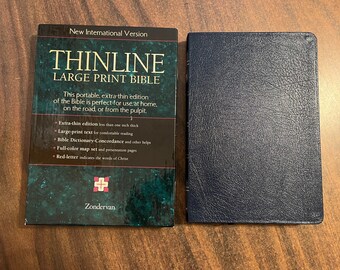 1984 Niv Bible Large Print - Etsy