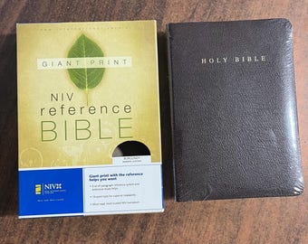 NIV 1984 Giant Print Reference Bible - Burgundy Bonded Leather - Out of ...