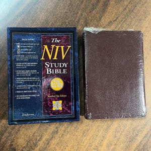Sealed* NIV 1984 Study Bible - Burgundy Bonded Leather - Out of Print ...