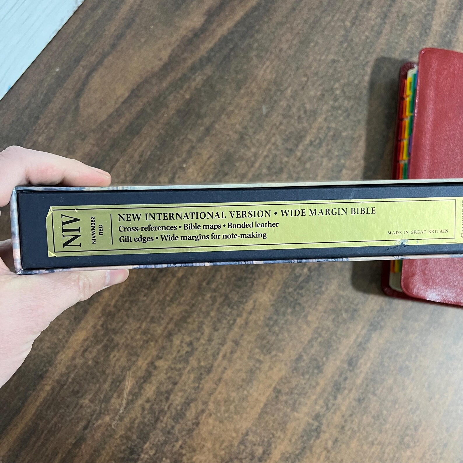 NIV 1984 Cambridge Wide Margin Bible - Red Bonded Leather -out of Print ...