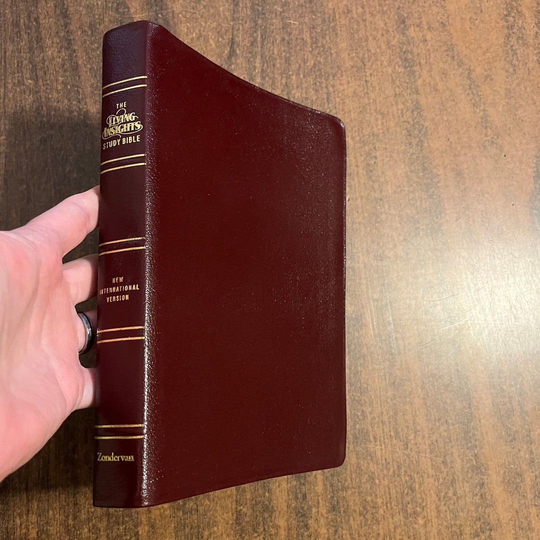 NIV 1984 Living Insights Study Bible by Charles Swindoll - Top Grain ...