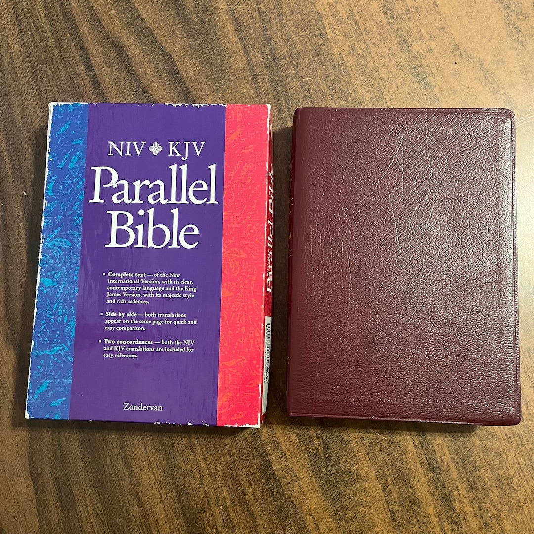 NIV 1984 / KJV Parallel Bible - Burgundy Bonded Leather - Out of Print ...