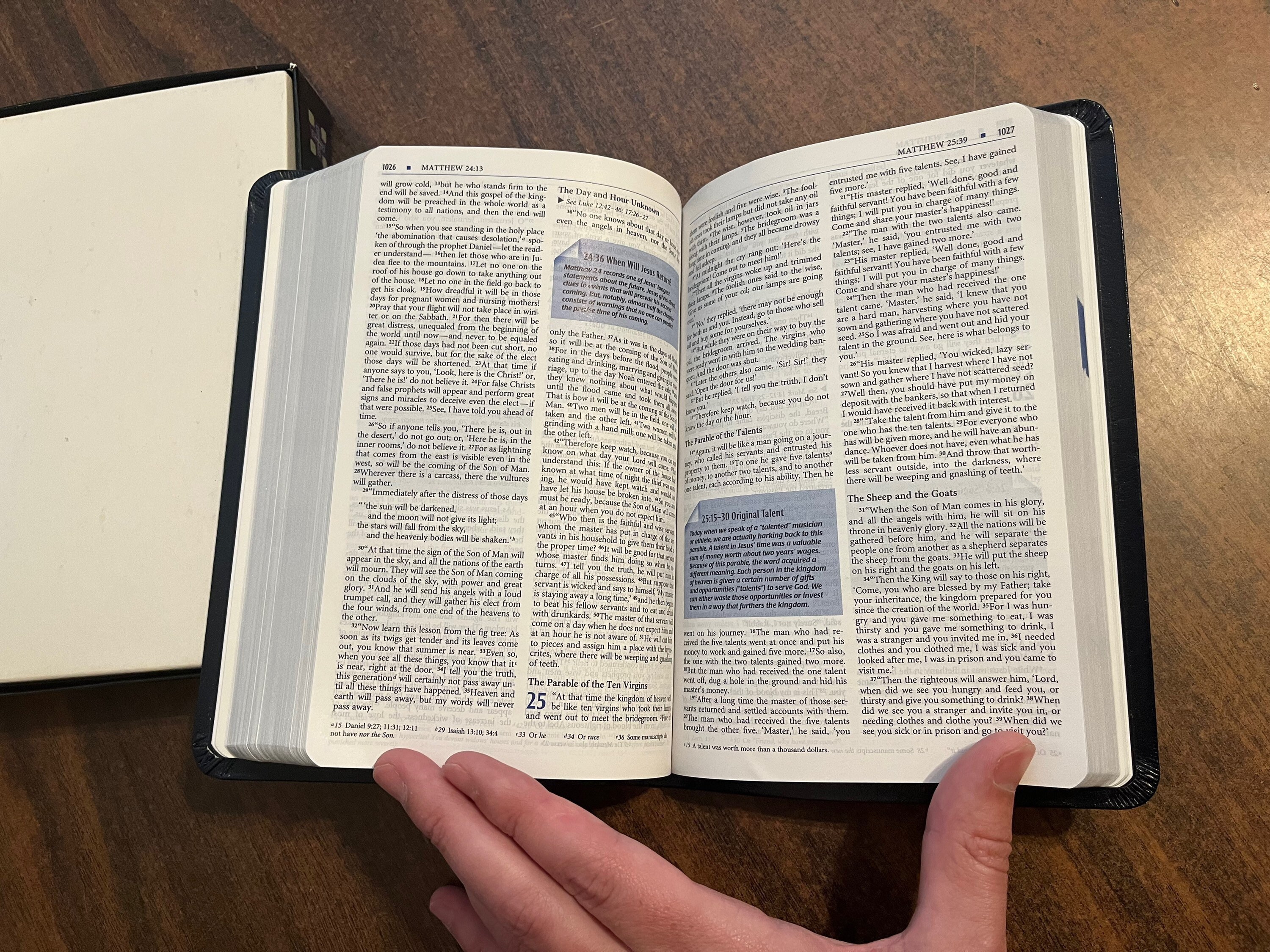 NIV 1984 Student Compact Study Bible - Navy Leather - Out of Print NIV