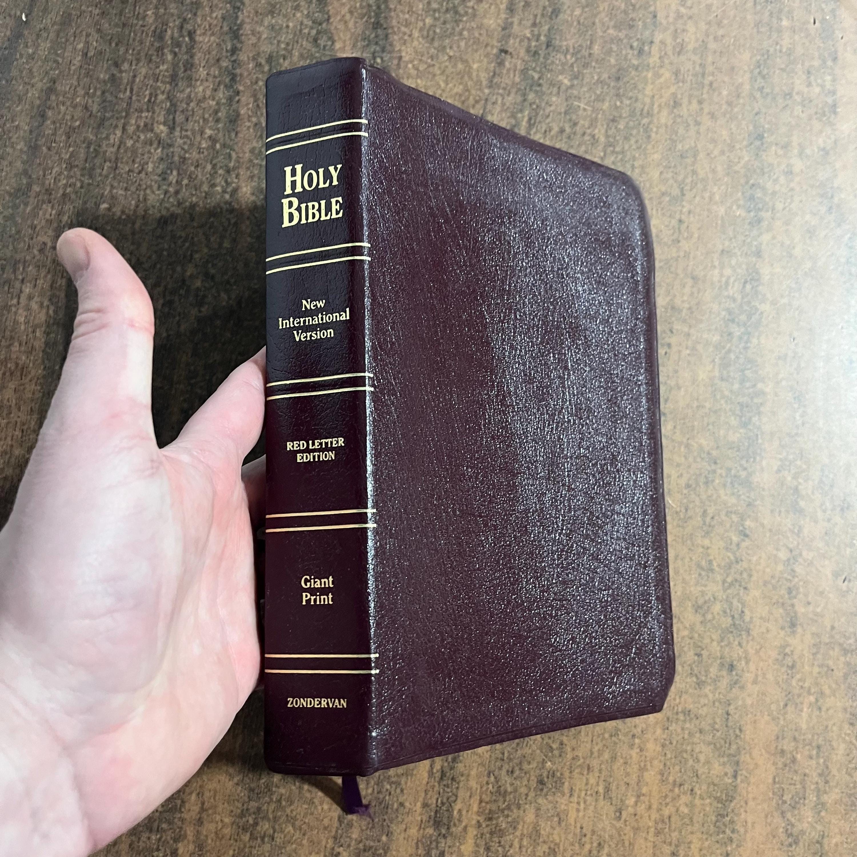 NIV 1984 Giant Print Reference Bible - Burgundy Bonded Leather - Out of ...