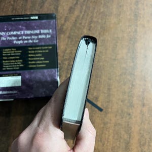 NIV 1984 Compact Thinline Bible - Black Bonded Leather -out of Print ...