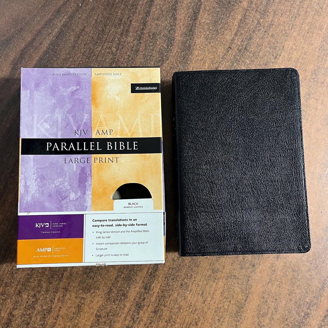 Amplified Classic 1987 / KJV Parallel Large Print Bible - Black Bonded ...