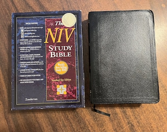 NIV 1984 Giant Print Reference Bible - Burgundy Bonded Leather - Out of ...