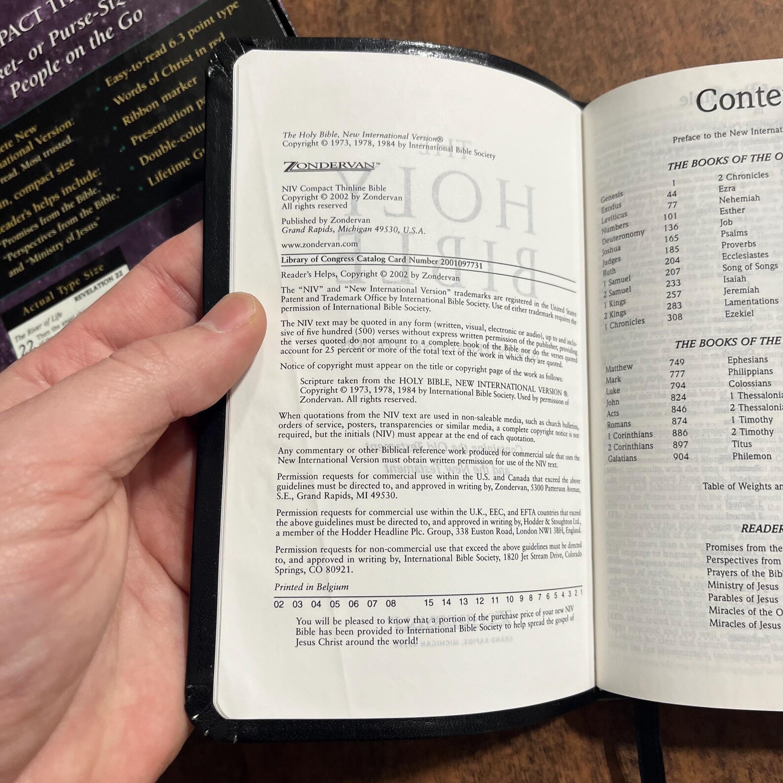 NIV 1984 Compact Thinline Bible - Black Bonded Leather -out of Print ...