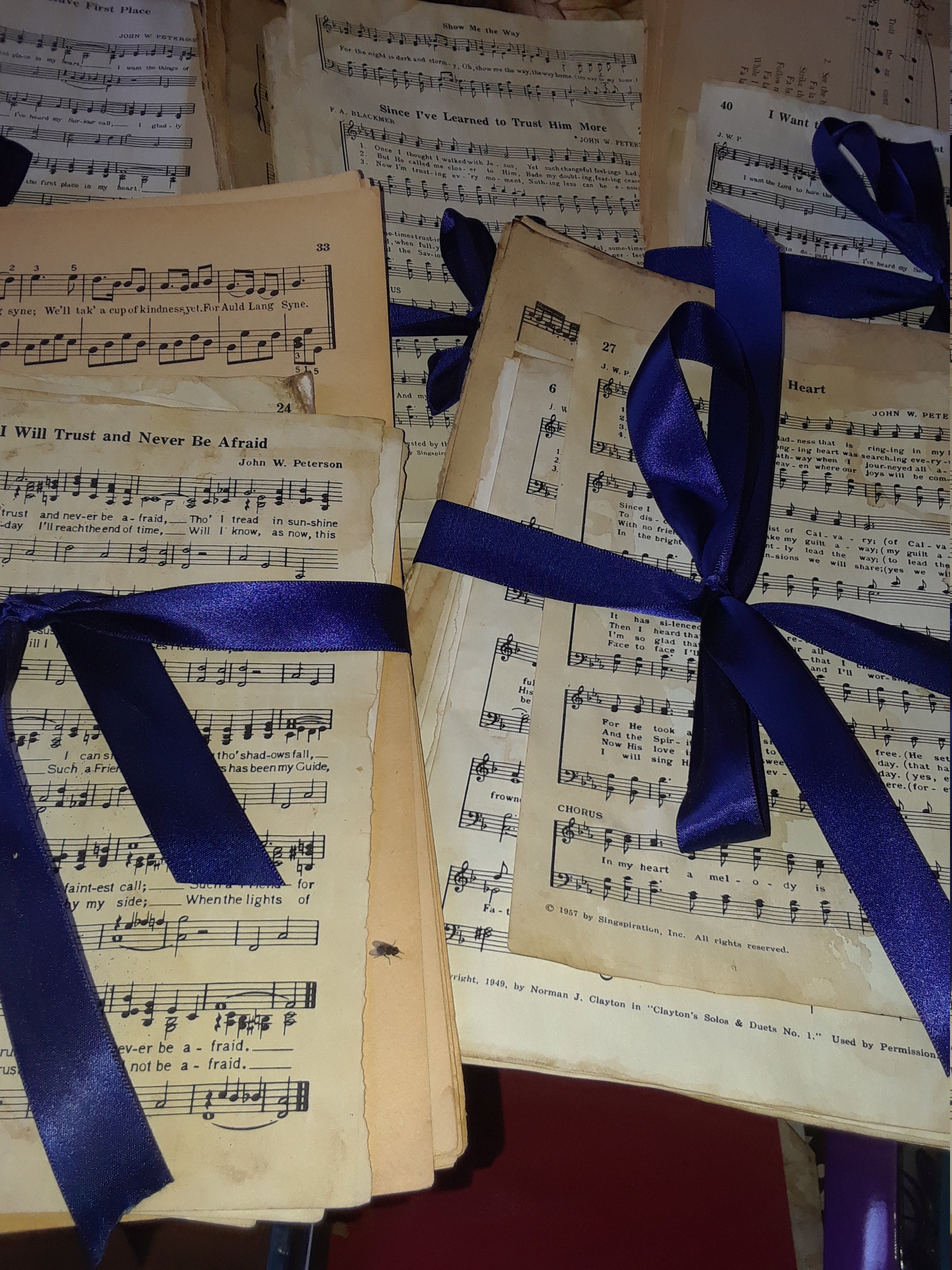 Vintage coffee tea stained music sheets - Etsy.de