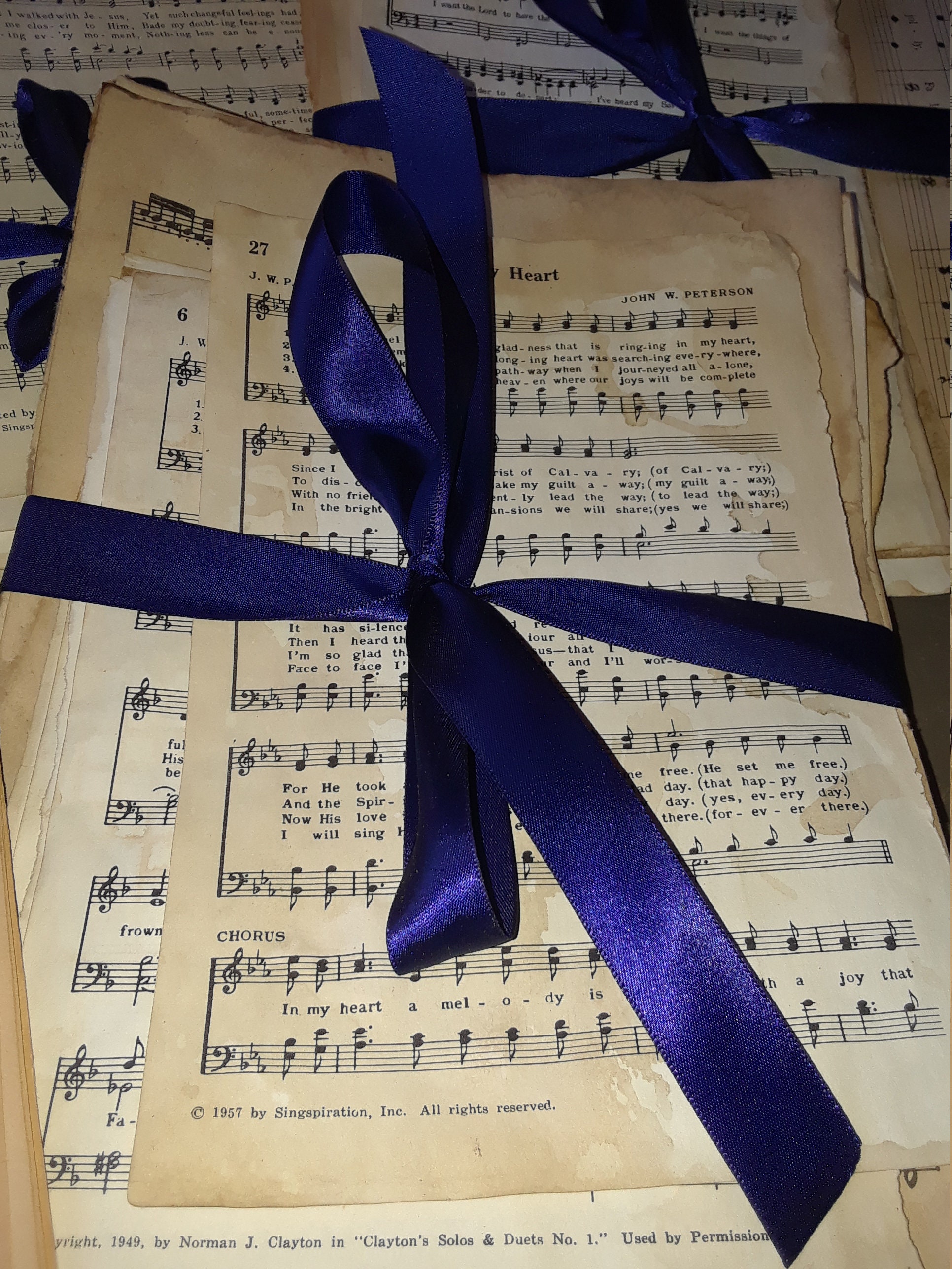 Vintage coffee tea stained music sheets - Etsy.de