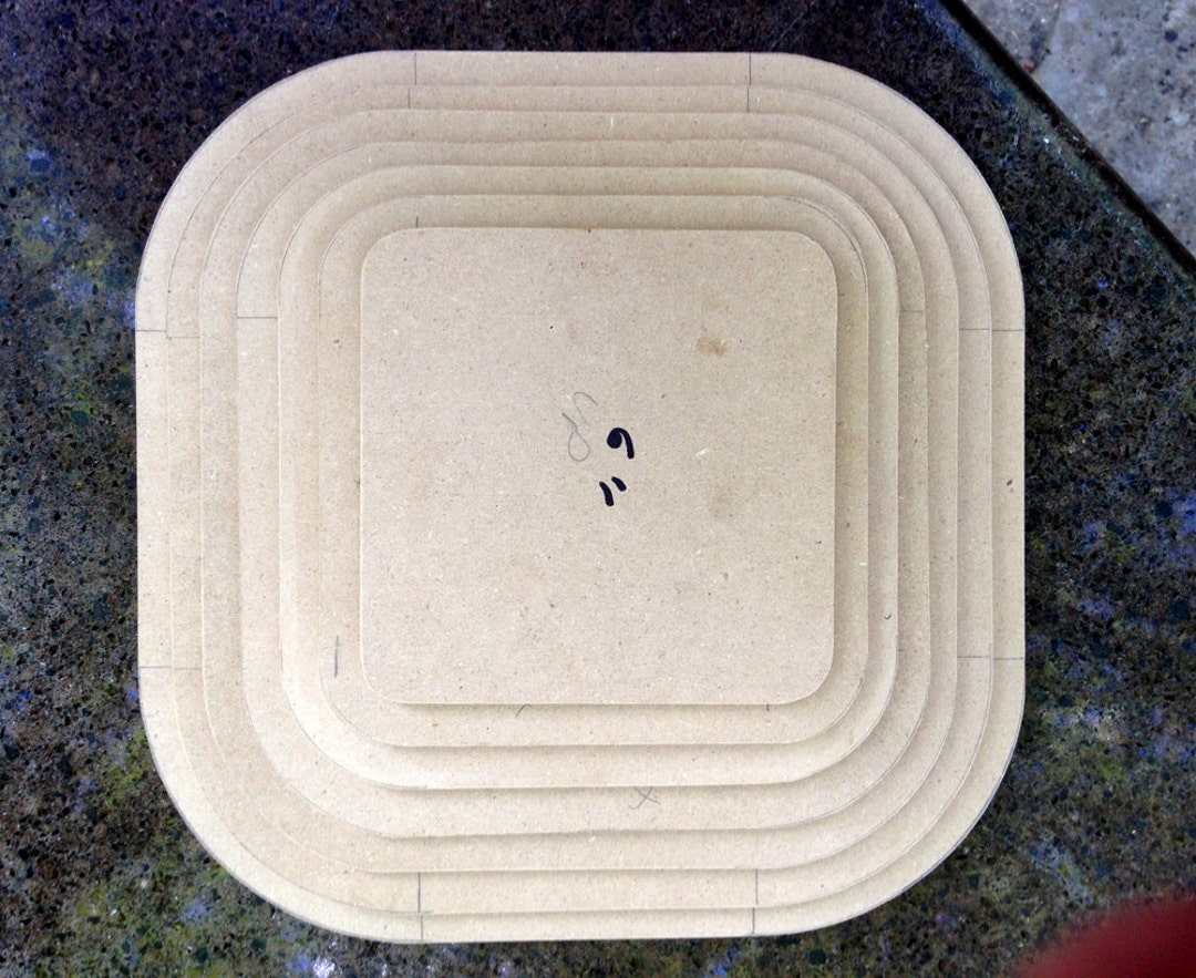 Square With Concentric Rounded Corners Drape Mold - Etsy