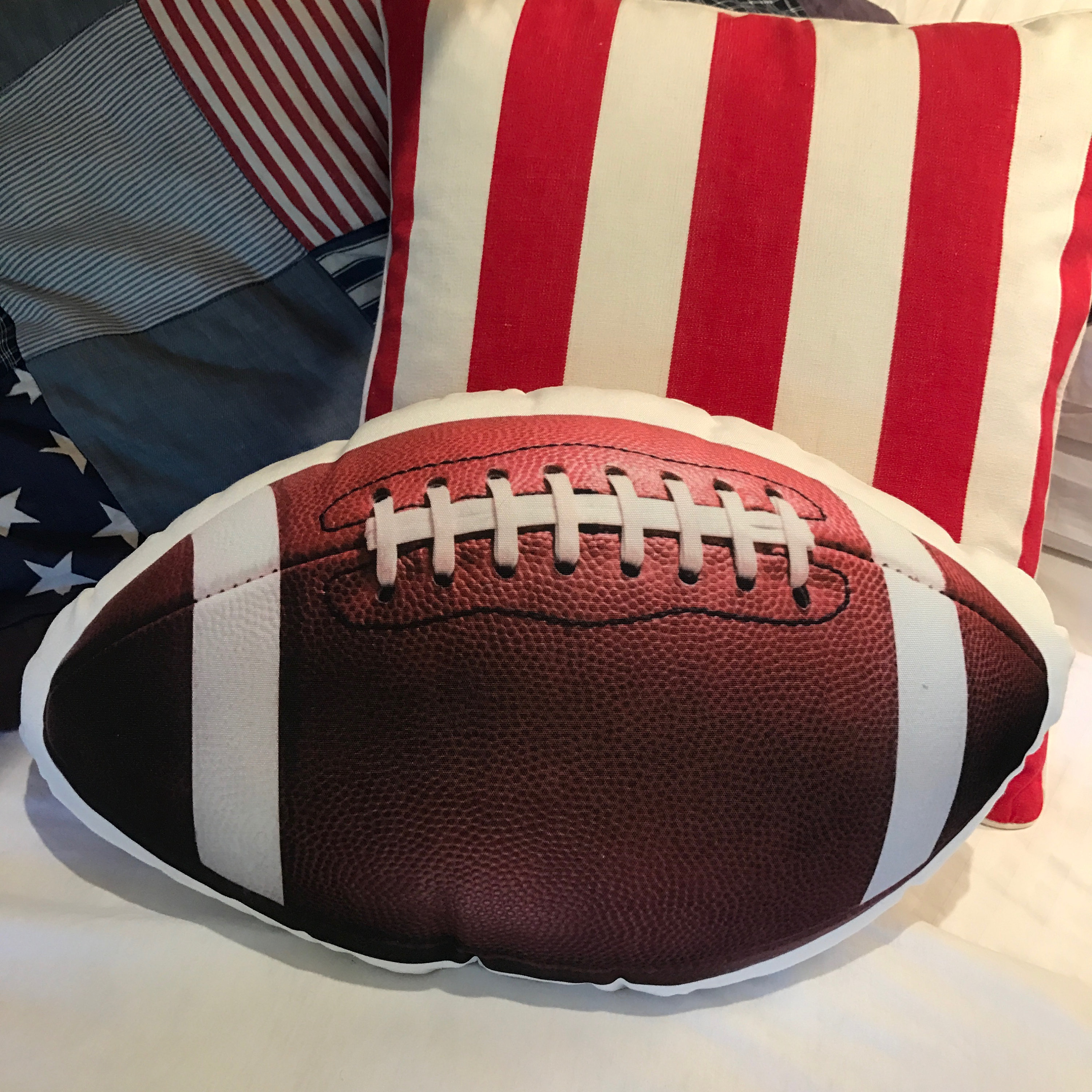 Football pillow football cushion football decor Football | Etsy