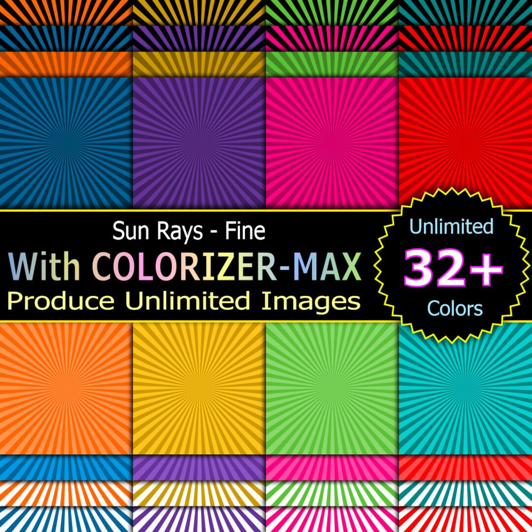 Sun Rays - Fine, Starburst Digital Paper, Sun Ray Digital Paper ...