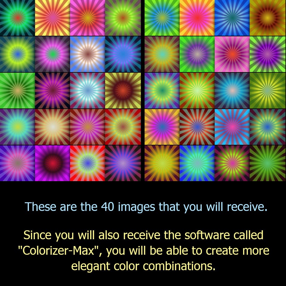 Sun Rays - Gradient Color, Digital Paper, Sun Ray Digital Paper ...