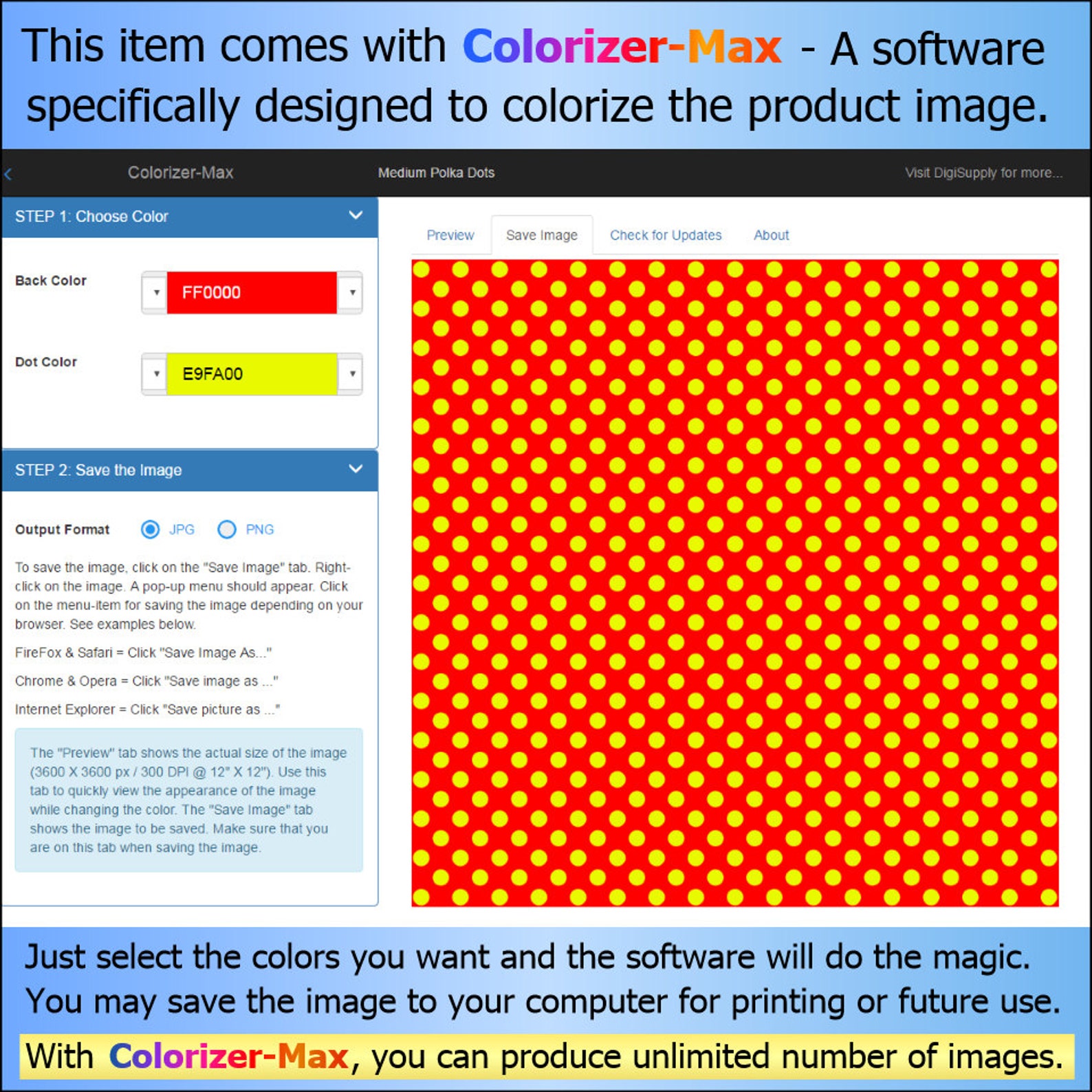 Medium Polka Dots, Colored Black Dark Light White Polka Dot Digital ...