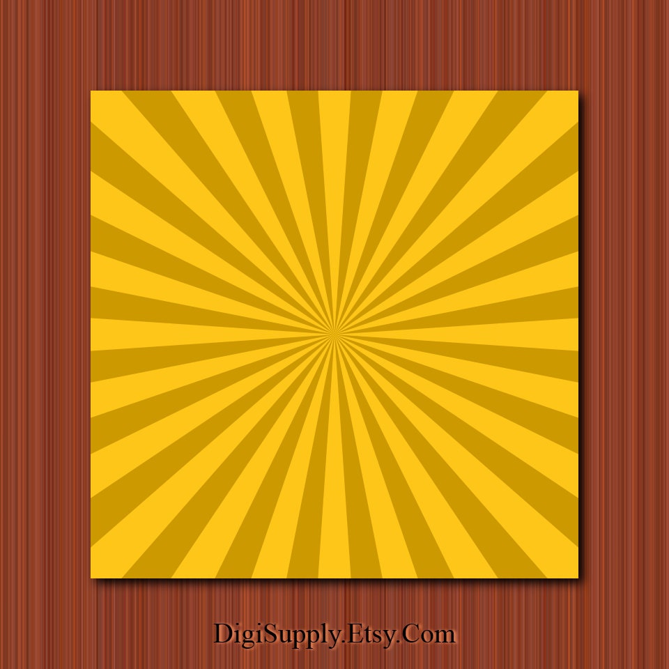Sun Rays - Colorful, Starburst Digital Paper, Sun Ray Digital Paper ...