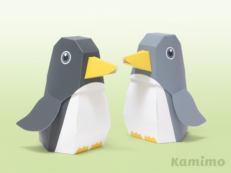 Penguin - Favor Boxes, Gift Boxes / Printable Paper Craft PDF - Etsy