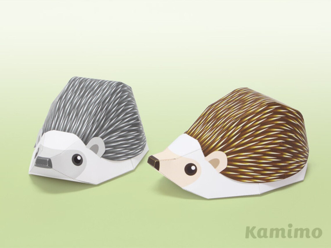 Hedgehog Favor Boxes, Gift Boxes / Printable Paper Craft PDF - Etsy