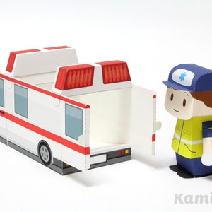 Ambulance Paper Toy / Printable Paper Craft PDF / Tatten Plus ...