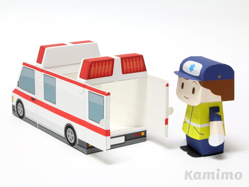 Ambulance Paper Toy / Printable Paper Craft PDF / Tatten Plus ...