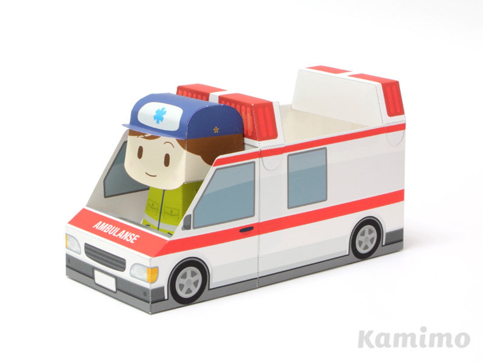 Ambulance Paper Toy / Printable Paper Craft PDF / Tatten Plus ...