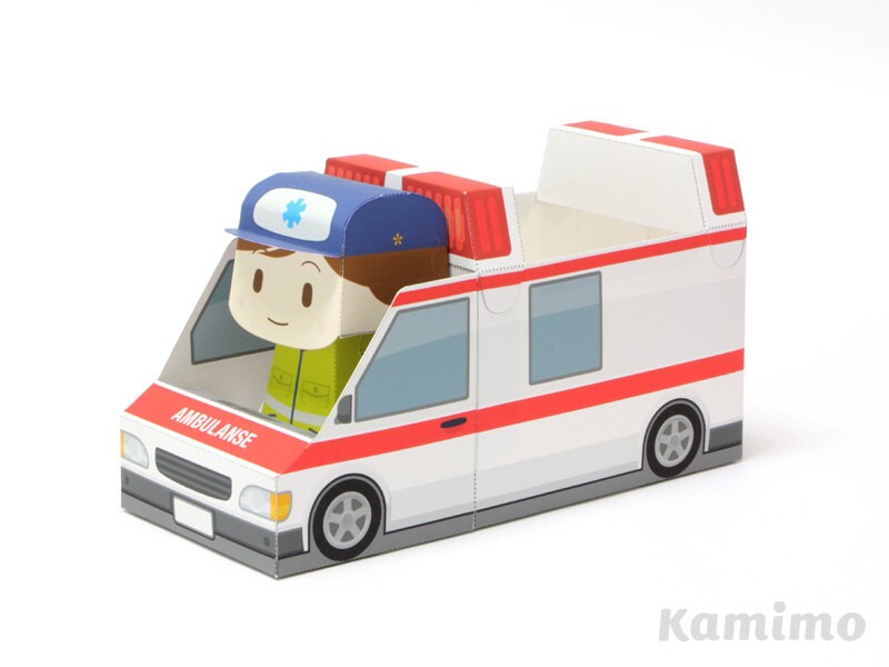 Ambulance Paper Toy / Printable Paper Craft PDF / Tatten Plus ...
