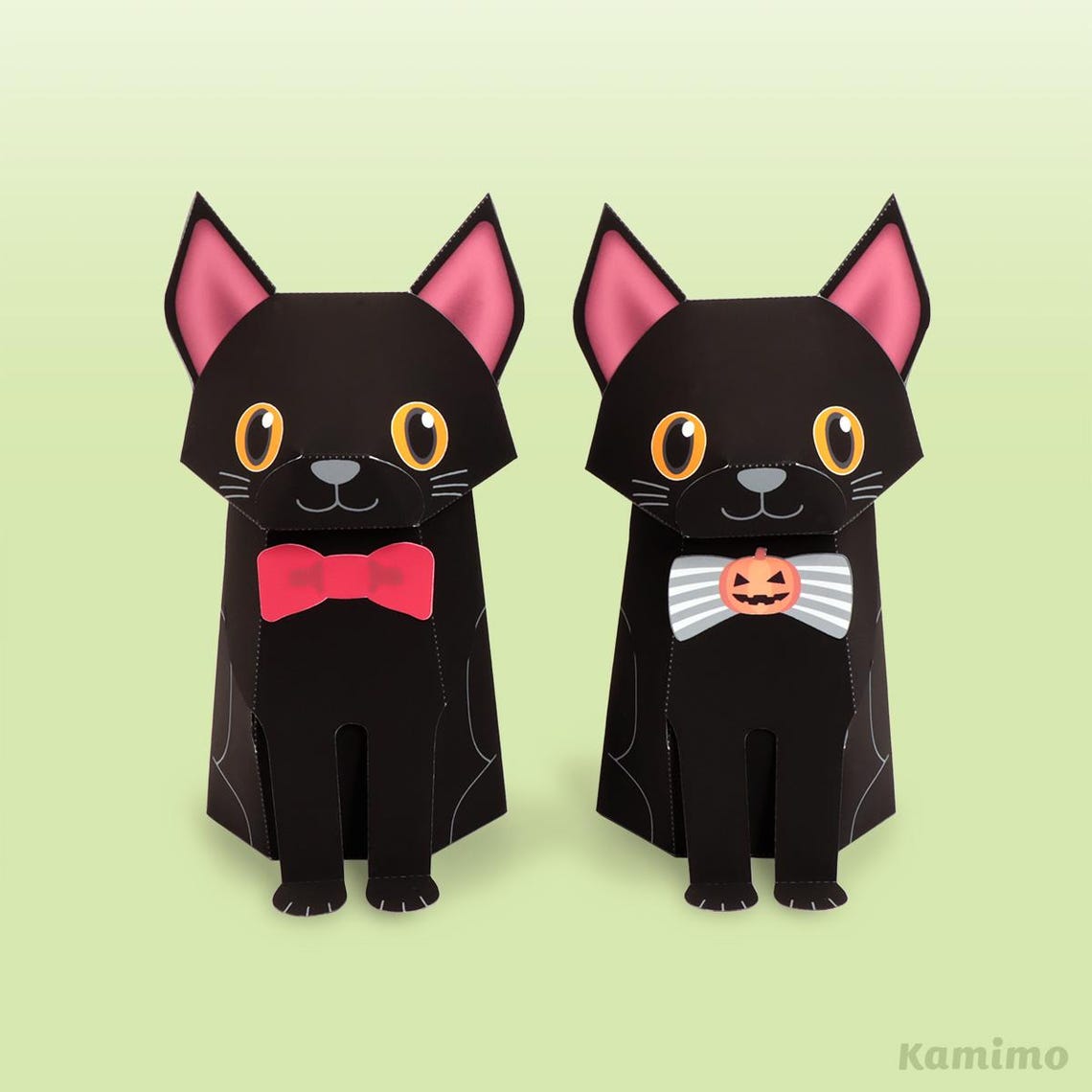 Halloween Cat - Black Cat Paper Craft, Favor Boxes, Gift Boxes, Spring ...