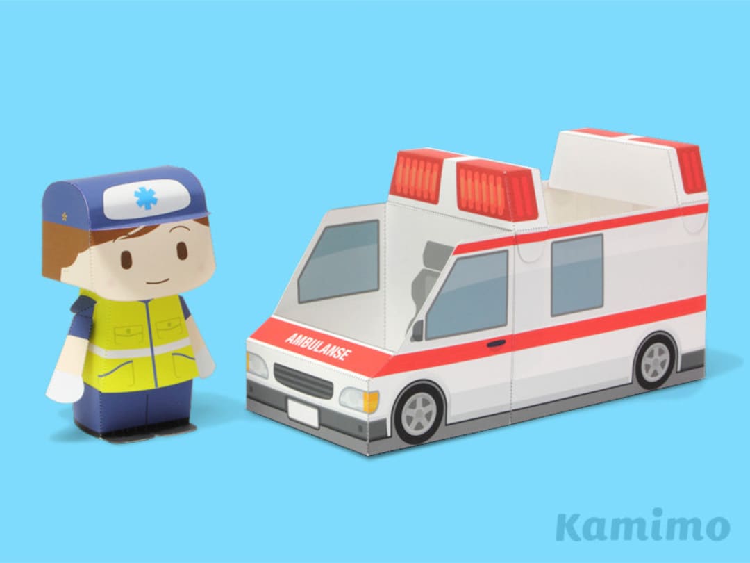 Ambulance Paper Toy / Printable Paper Craft PDF / Tatten Plus ...