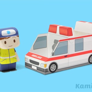 Ambulance Paper Toy / Printable Paper Craft PDF / Tatten Plus ...