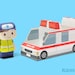 Ambulance Paper Toy / Printable Paper Craft PDF / Tatten Plus ...
