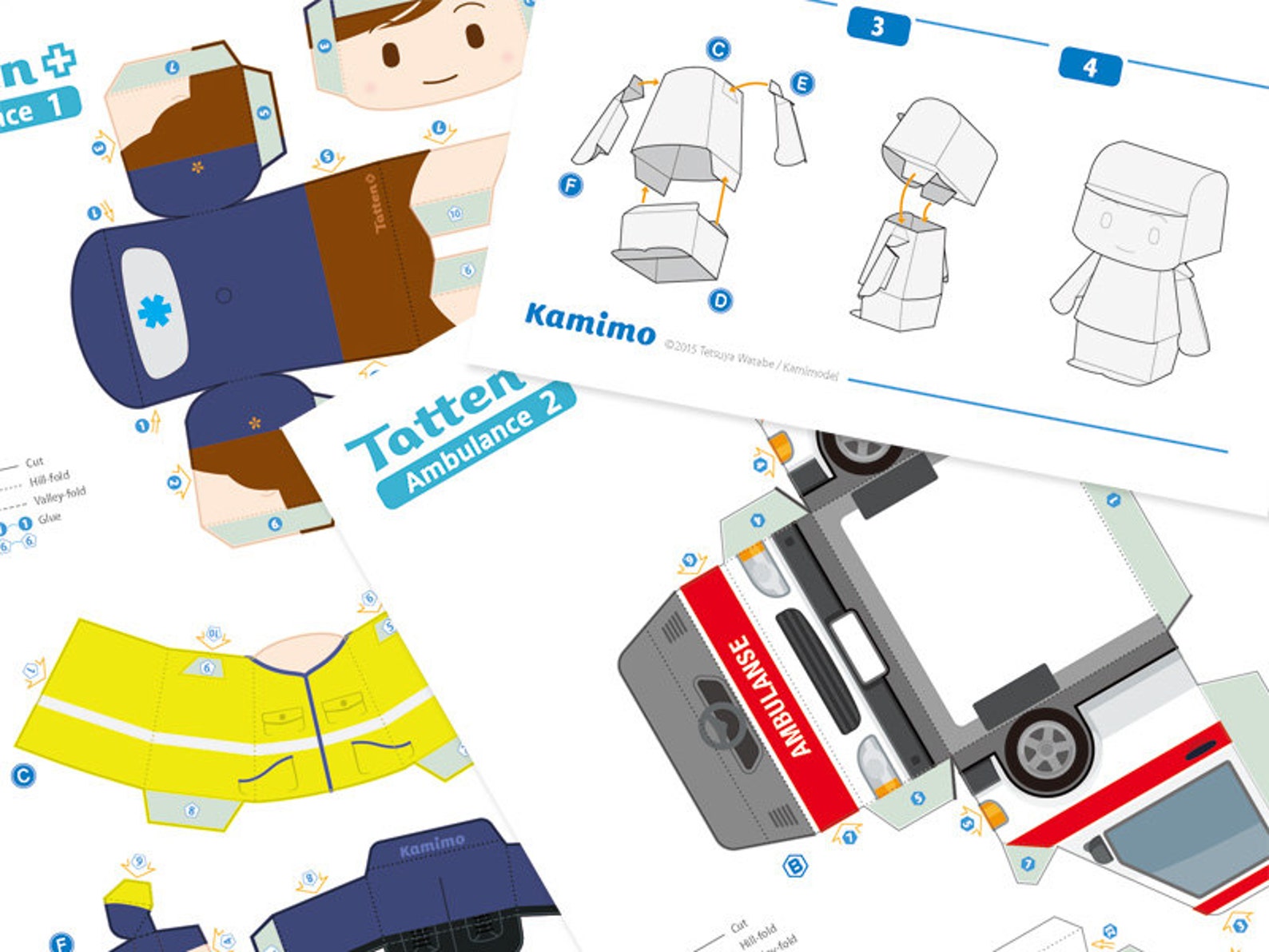 Ambulance Paper Toy / Printable Paper Craft PDF / Tatten Plus ...