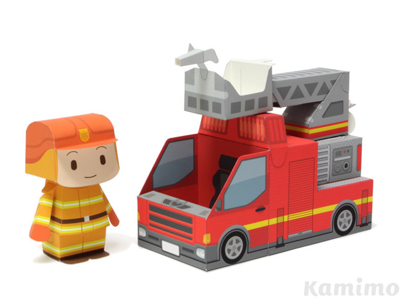 Police Car, Ambulance, Fire Truck Paper Toy / Printable Paper Craft PDF ...