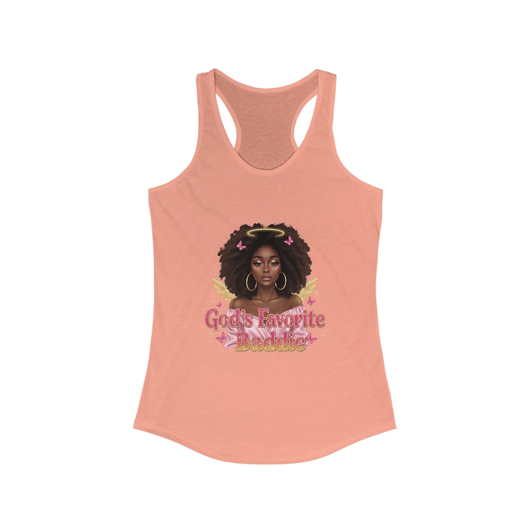 God's Favorite Baddie Tank Top: Black Princess Racerback, Self-love - Etsy