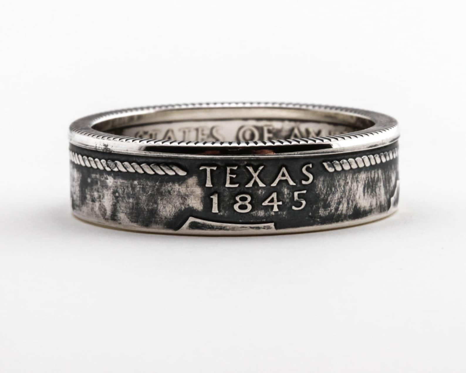 Texas State Quarter 90% Silver Coin Ring / Coin Ring / Lone - Etsy