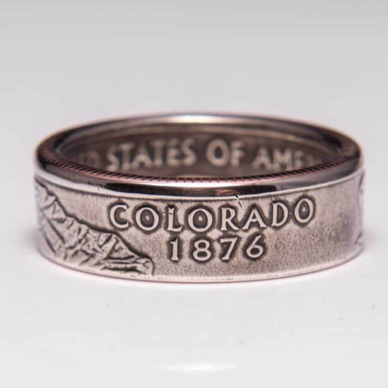 Coin Ring / Colorado / Quarter Jewelry / Birth Year Jewelry / | Etsy