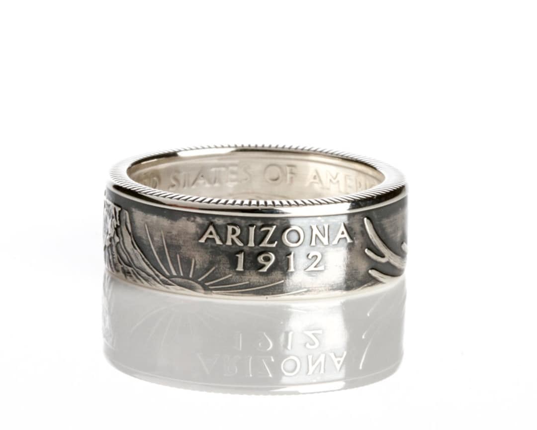 Coin Ring / Arizona / 90% Silver Proof / State Quarter Jewelry / Travel ...