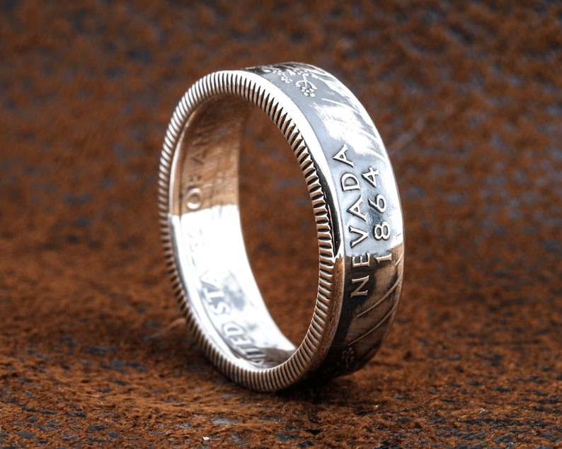 Coin Ring / Nevada / 90% Silver Proof / State Quarter Jewelry / Travel ...