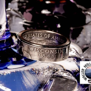 Wisconsin State Quarter Coin Ring - Etsy