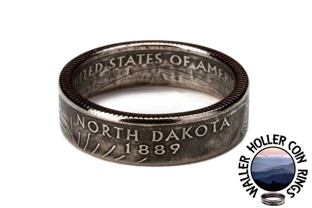 North Dakota State Quarter Ring - Etsy