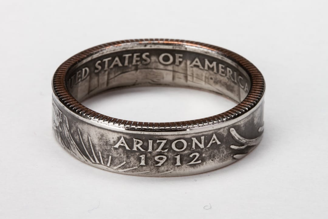 Arizona State Quarter Coin Ring - Etsy
