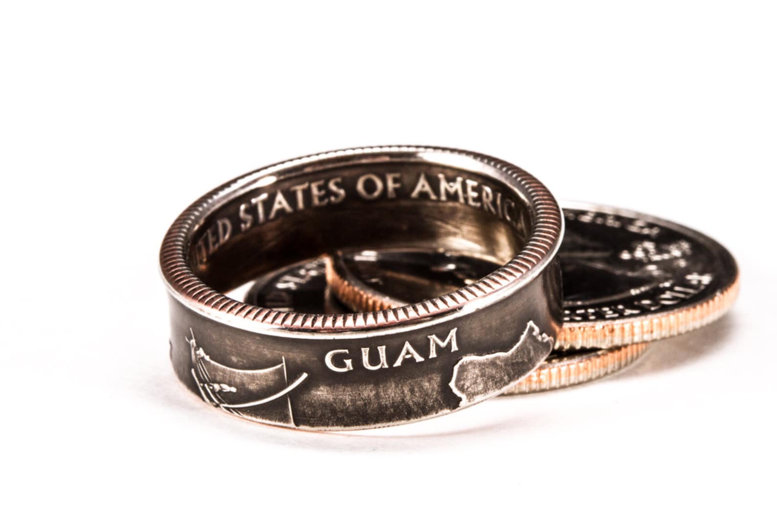 Guam Quarter Coin Ring - Etsy