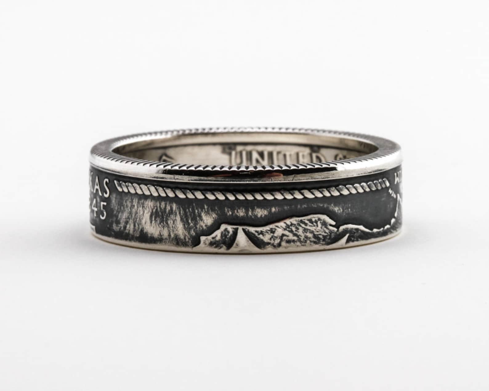 Texas State Quarter 90% Silver Coin Ring / Coin Ring / Lone - Etsy