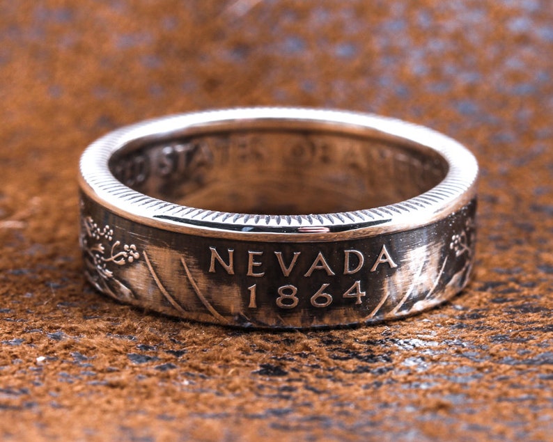 Coin Ring / Nevada / 90% Silver Proof / State Quarter Jewelry | Etsy